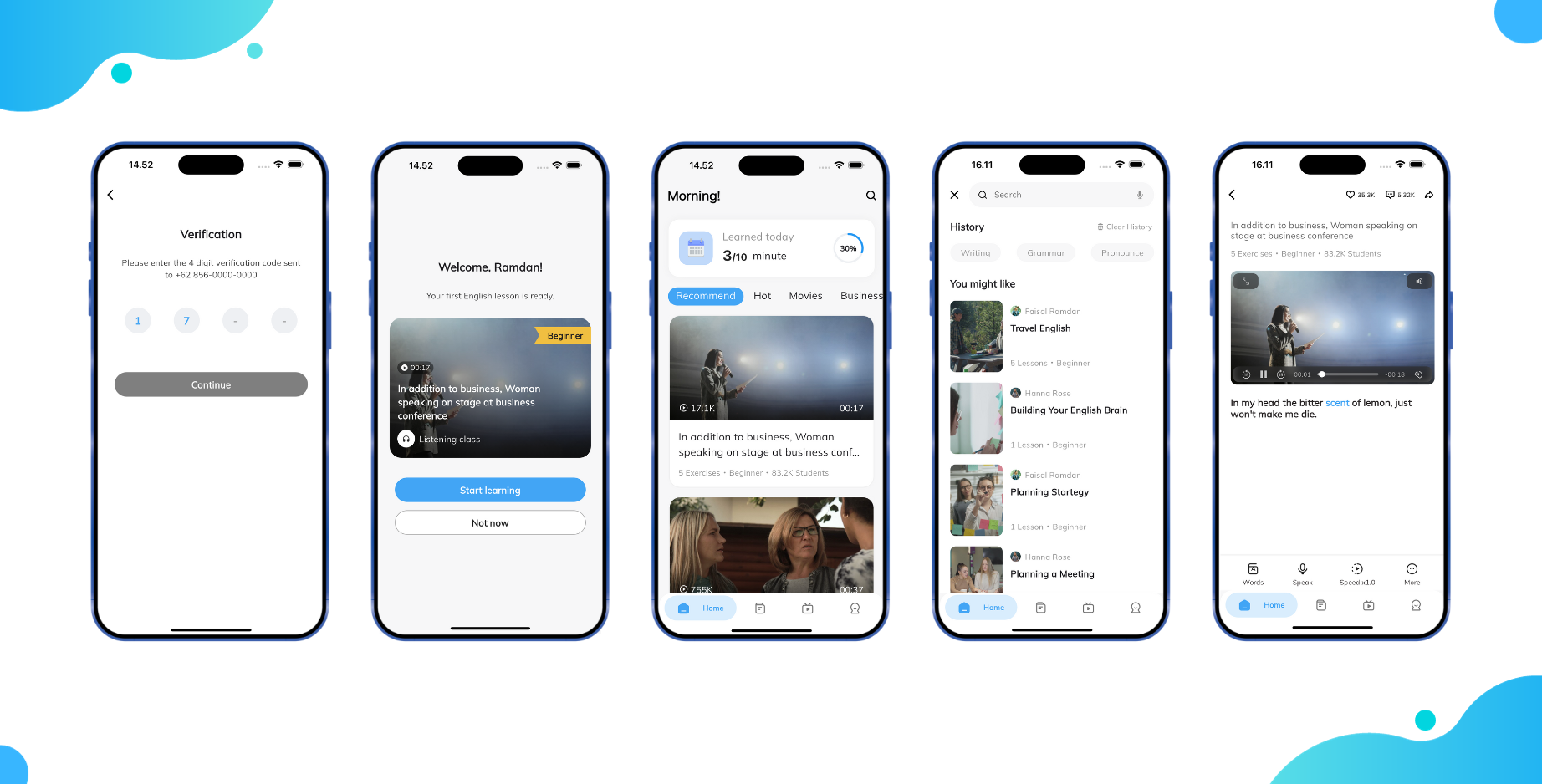 Flutter E Learning App Ui Template English Course App Graphicfort